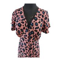 China Summer Floral Printed Short Sleeve Ladies Casual Wear for sale