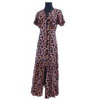 China Summer Floral Printed Short Sleeve Ladies Casual Wear for sale