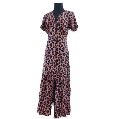 China Summer Floral Printed Short Sleeve Ladies Casual Wear for sale