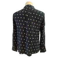 China Autumn Female Long Sleeve Floral Blouse And Shirt With Chest Pocket for sale