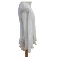 China Button V Neck Fold Hem And Sleeve XS Ladies Casual Wear for sale