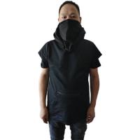 China Cotton Short Sleeve PM2.5 Filter Men Pullover Hoodie for sale
