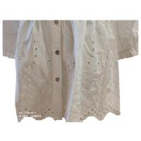 China Casual Ladies 100% Algodon V Neck Embroidery Shirt for sale