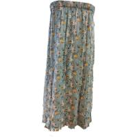 China OEM ODM Elastic Waistline Viscose Flower Printed Skirt for sale