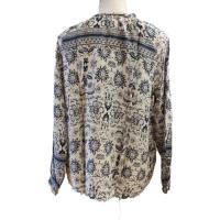 China Long Sleeve Women'S O Neck T Shirt With Laceup Ruffles OEM for sale