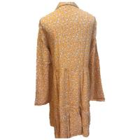 China Female Pleated Unlined Long Sleeve Shirtdress Knee Length for sale