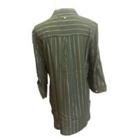 China 98% Cotton 2% Metallic Wire Button Down Womens Long Sleeve Shirt for sale