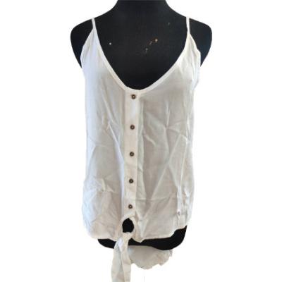 China 100% Viscose White Spaghetti Straps Top Summer Women'S Singlet for sale