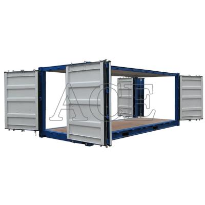 China 20ft 20 Open Side Door Shipping Container Easy Loading Dry Container with 4 Sides Opening Made Steel Corten Steel BV Certified for sale