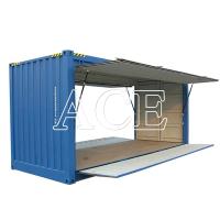 China 20ft Side Door Steel Dry Container ABS Ventilate Cover Double Swing High Cube Shipping Container with 20 Foot Opening for sale