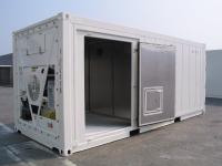 China Carrier Cooler 20ft Reefer Container with Side Door Aluminum Bottom Thermo King Refrigerated Freezer for sale