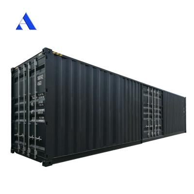 China 40ft One Side Door Opening Dry Shipping Container 40 40 Foot HC or GP Steel Material CSC Certified with Internal Dimensions for sale