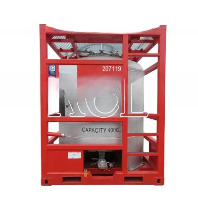 China 2900L-5000L Capacity Vertical Offshore Tank Container with Lifting Frame Weld Seam Acid Cleaning and Passivation Finish for sale