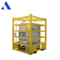 China 2900L-5000L Capacity Vertical Offshore Tank Container with Lifting Frame Weld Seam Acid Cleaning and Passivation Finish for sale