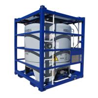 China 2900L-5000L Capacity Vertical Offshore Tank Container with Lifting Frame Weld Seam Acid Cleaning and Passivation Finish for sale