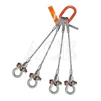 China DNV 2.7-1 Standard Steel Wire Rope Sling 5 Legs Lifting Eye Type Reversed Eye for Offshore Container Sale for sale