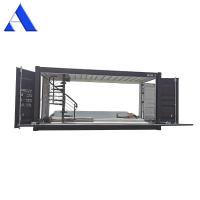 China Professional Customized Side Opening 20ft Shipping Container Coffee Shop Fast Food Shop with Ladder and Top Security Rail for sale