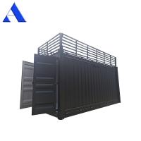 China Professional Customized Side Opening 20ft Shipping Container Coffee Shop Fast Food Shop with Ladder and Top Security Rail for sale