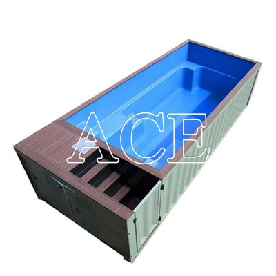 China Outdoor 20ft 30ft 40ft Shipping Container Swimming Pool with Filtration Included and Customized Color for sale