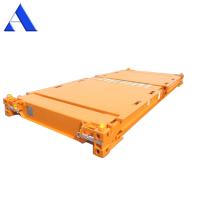 China 20ft 20 ft 20 Flat Rack Flatrack Container Ocean Shipping Containers Tare Weight 2750KGS Floor 28mm Plywood Floor for sale