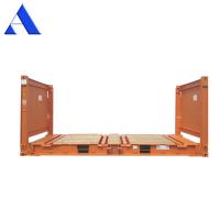 China 20ft 20 ft 20 Flat Rack Flatrack Container Ocean Shipping Containers Tare Weight 2750KGS Floor 28mm Plywood Floor for sale