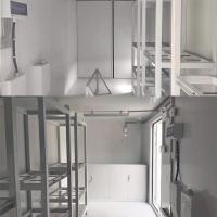 China Max Gross Weight of 4600KGS Pre-Fabricated Steel Cabinet Shelf and Hanger Rack 20ft Modified Shipping Container Workshop for sale