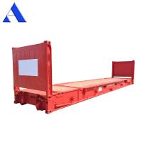 China 40ft 40' Steel Corten Steel Flat Rack Shipping Containers with Plywood Floor and Collapsible End Flatrack CSC Certified for sale