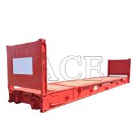 China 40ft 40' Steel Corten Steel Flat Rack Shipping Containers with Plywood Floor and Collapsible End Flatrack CSC Certified for sale