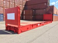 China 40ft 40' Steel Corten Steel Flat Rack Shipping Containers with Plywood Floor and Collapsible End Flatrack CSC Certified for sale