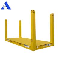 China 20ft 20 ft Flat Rack Container with CSC Certified Custom Color Logo Corten Steel Fixed Corner Post and BV GL ABS Approval for sale