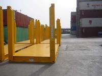 China 20ft 20 ft Flat Rack Container with CSC Certified Custom Color Logo Corten Steel Fixed Corner Post and BV GL ABS Approval for sale