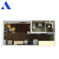 China Custom Made Luxury Prefab Container House Flexible Design with Aluminum Window and 20ft Shipping Container for sale