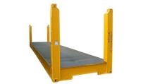 China Transportation Equipment 40ft Flat Rack Container with Steel Fixed Corner Post Max Payload 47370KGS ISO Certified for sale