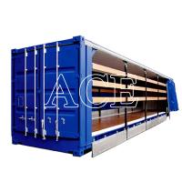 China 12192 x 2550 x 2896 mm High Cube 40ft Shipping Container with PVC Curtain Side Door for sale