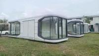 China 2024 Prefab Luxury Modular Modern Apple Cabin Space Capsule Container House Maison Capsule Spatiale for Mgo Board and PVC Floor for sale