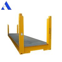China 70 cbm Capacity 40' Fixed Corner Post Flat Rack Flatrack Shipping Container 500KGS Max Gross Weight for sale