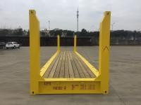 China 70 cbm Capacity 40' Fixed Corner Post Flat Rack Flatrack Shipping Container 500KGS Max Gross Weight for sale
