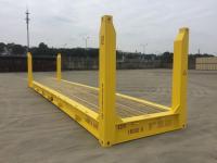 China 70 cbm Capacity 40' Fixed Corner Post Flat Rack Flatrack Shipping Container 500KGS Max Gross Weight for sale