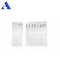 China Acceptable Zebra Mark Weight Elevation Triangle Warning Shipping Container Decal Sticker Container Parts and Accessories for sale