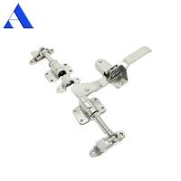 China 304 Stainless Steel Truck Body Parts Full Set of 22mm Pipe Polished Truck Container Door Locks for Customized Locking Rod Length for sale