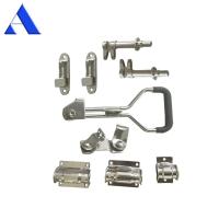 China 304 Stainless Steel Truck Body Parts Full Set of 22mm Pipe Polished Truck Container Door Locks for Customized Locking Rod Length for sale