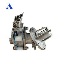 China ISO Tank Container Spare Parts 3 inch 45 Degrees Bottom Discharge and Sample Valve with Pressure Gauge 1.4''BSP 0-40 bar for sale