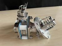 China ISO Tank Container Spare Parts 3 inch 45 Degrees Bottom Discharge and Sample Valve with Pressure Gauge 1.4''BSP 0-40 bar for sale