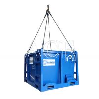 China Lifting Eye Type Flat Eye DNV 2.7-1 Standard Stainless Steel Cable Wire Rope Sling 4 or 5 Legs for Offshore Container Orange for sale