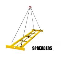 China Condition 42 Tons Payload 40ft Shipping Container Spreader Semi-Auto Lifting Beams with Sling Demension 12118 x 2438 mm for sale