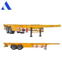 China Customized Container Chassis 2 Axle Skeleton Semi Trailer for 20ft Shipping Container Transportation for sale