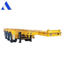 China Customized Container Chassis 2 Axle Skeleton Semi Trailer for 20ft Shipping Container Transportation for sale