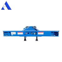 China 12R22.5 Linglong Tire 2 Axle 40ft 20ft Shipping Chassis with Gooseneck Skeleton Truck Frame Semi Trailer Container for sale