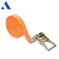 China 1.5 to 10 Tons Cargo Lashing Belt Ratchet Tie Down Strap Container Lashing Belt as per Requirement and Customized Length for sale