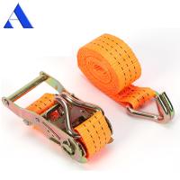 China 1.5 to 10 Tons Cargo Lashing Belt Ratchet Tie Down Strap Container Lashing Belt as per Requirement and Customized Length for sale
